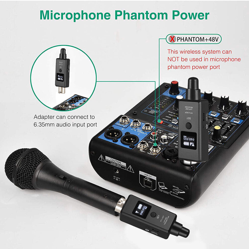 UHF Wireless Microphone UHF Wireless XLR Microphone System - 4 Channel ...