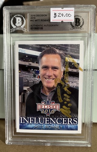 Mitt Romney 2016 Decision Influencers Beckett Auto #0010665188 | eBay
