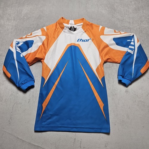Thor Kids Motocross Youth XS X-Small Shirt ATV Riding Gear Orange Blue ...