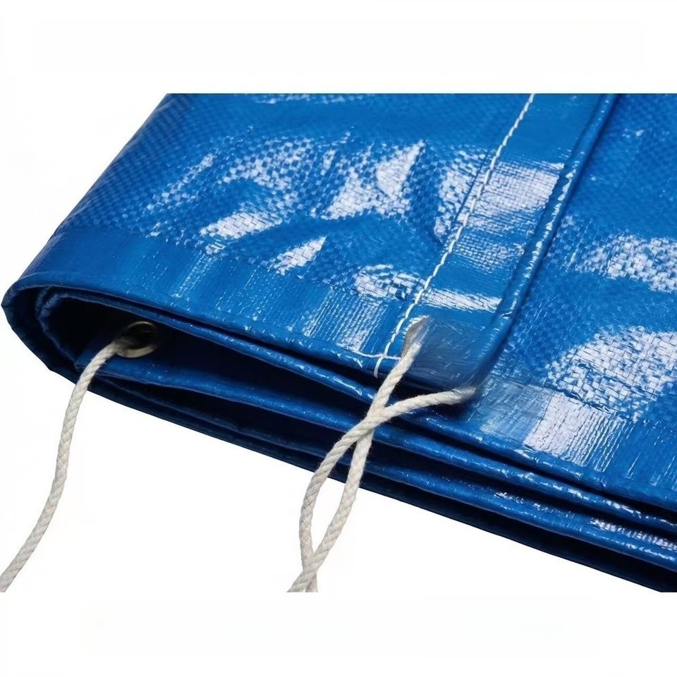 HDPE Blue Tarp 0.9x5m Waterproof Reinforced Edge Sun Shade Outdoor ...