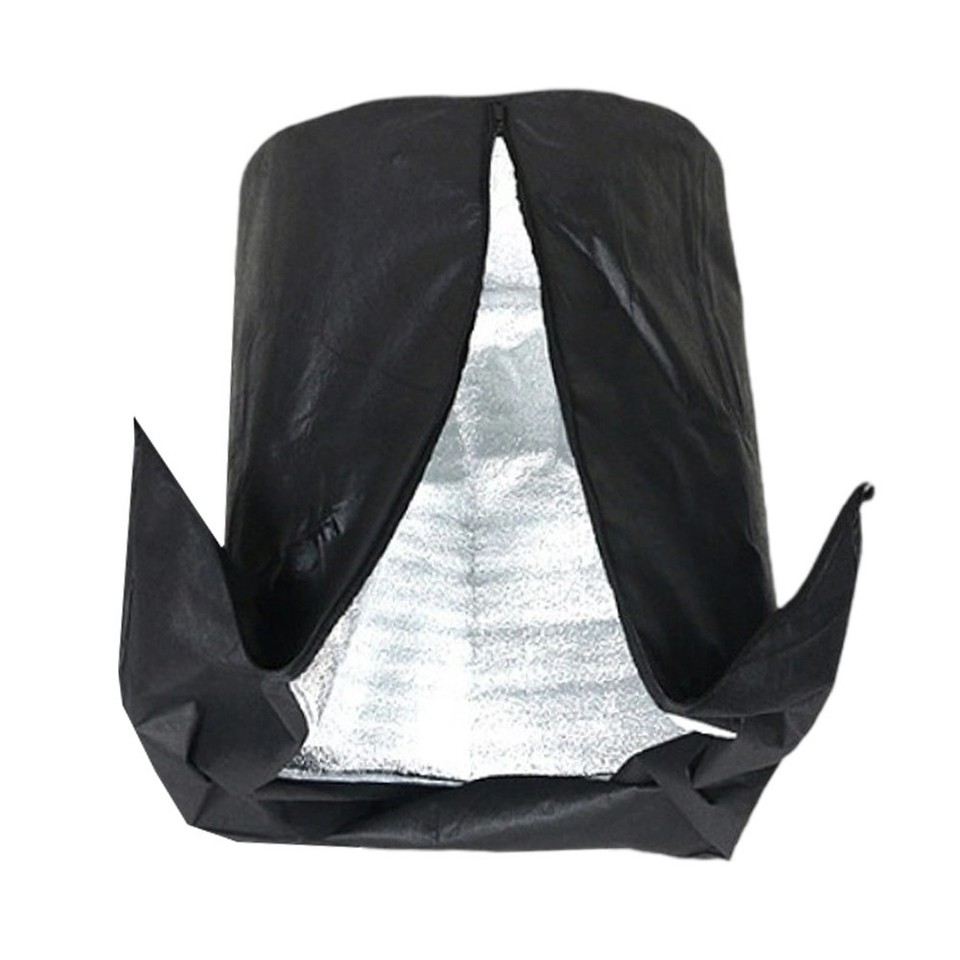 Plant Pot Cover Black 65 x 70 cm PP Material Frost Protection for ...