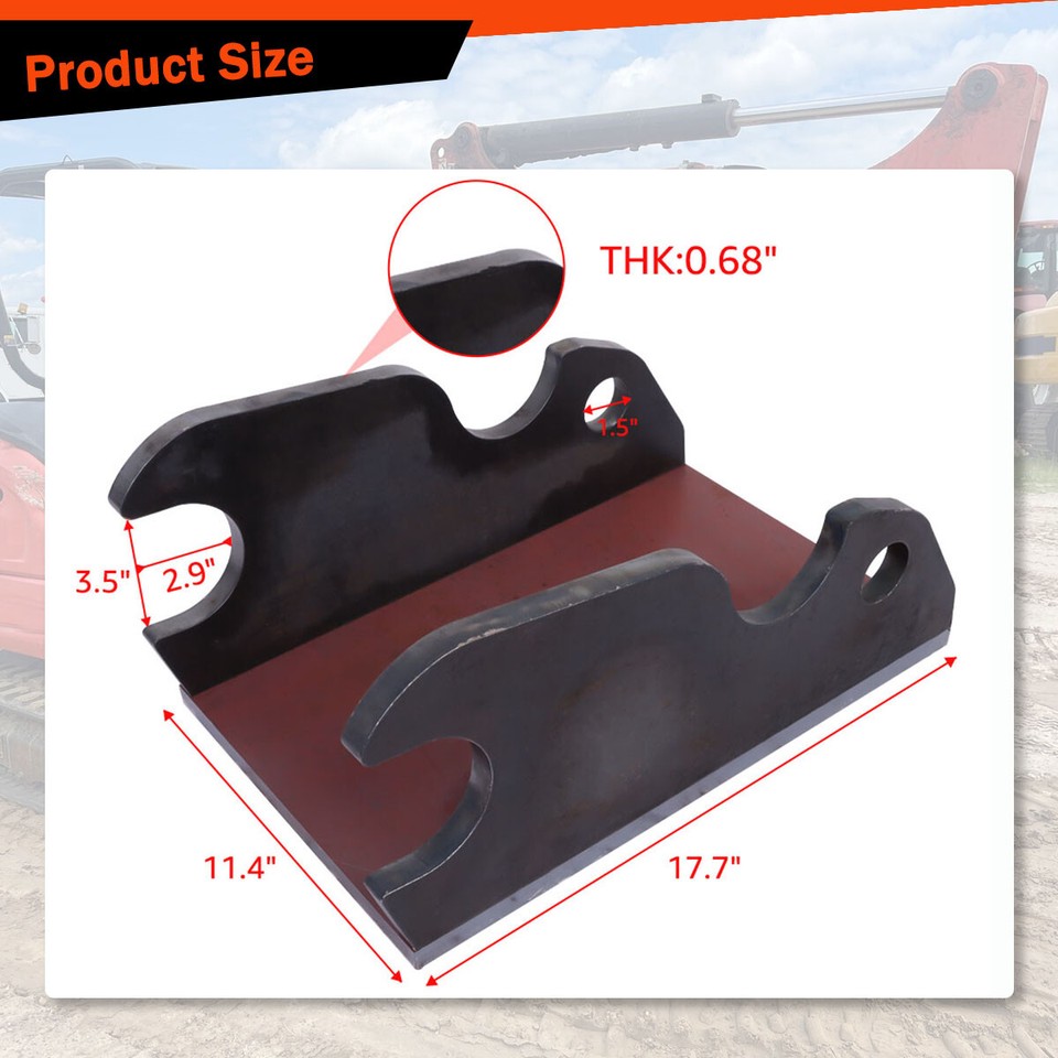 Quick Attach Bucket Ears Attachment Plate For Kubota U55 KX057 KX191 ...