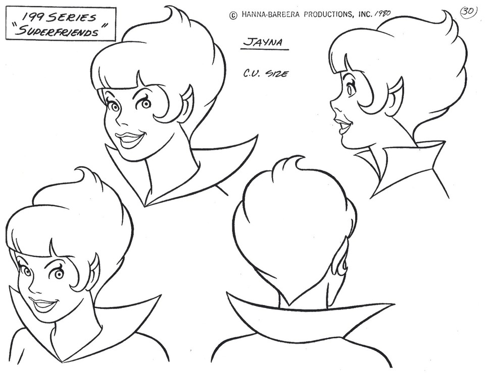 Super Friends Original Production Model Sheet: Jayna, SSV1072 | eBay