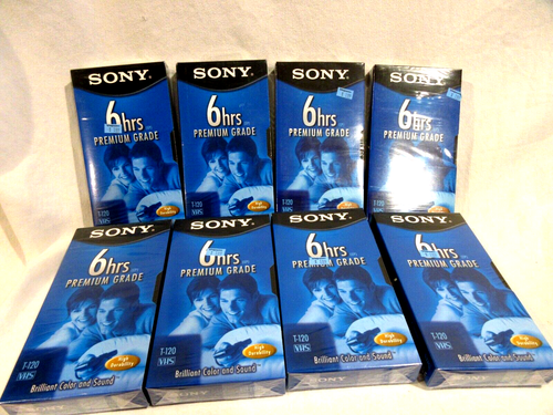8-Sony T-120 6hrs Premium Grade VHS Tape SIP | eBay
