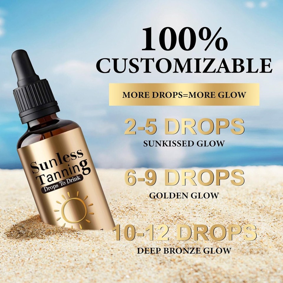 2025 Sunless Tanning Drops Drink-Natural Boost Melanin Enhancing Skin ...