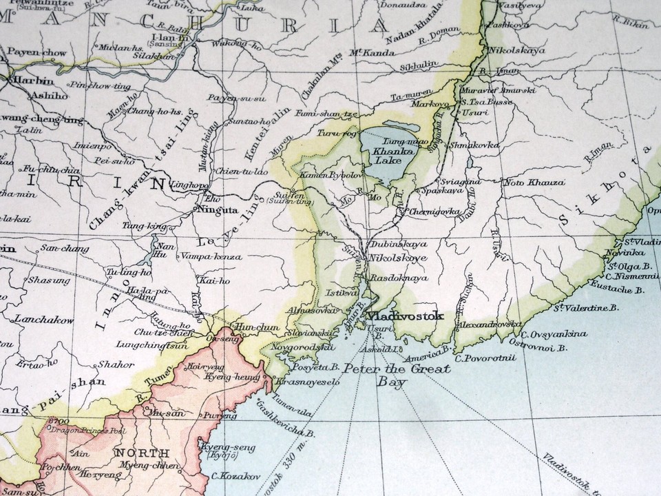 1922 MAP OF JAPAN JAPANESE EMPIRE KOREA TAIWAN SAKHALIN RUSSIA ...