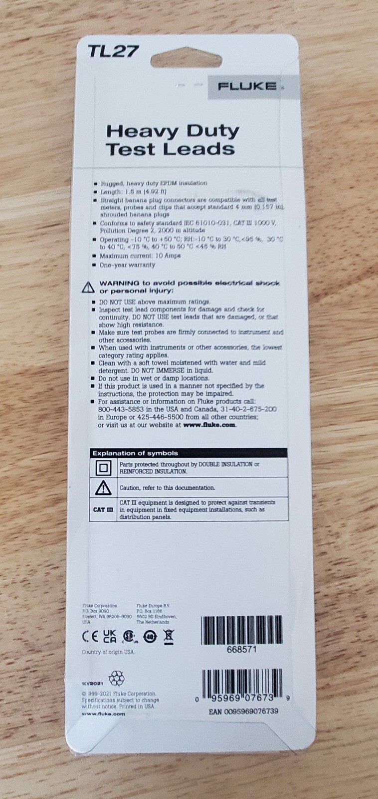 Fluke Networks 668571 TL27 Heavy Duty Test Lead Set for sale online | eBay