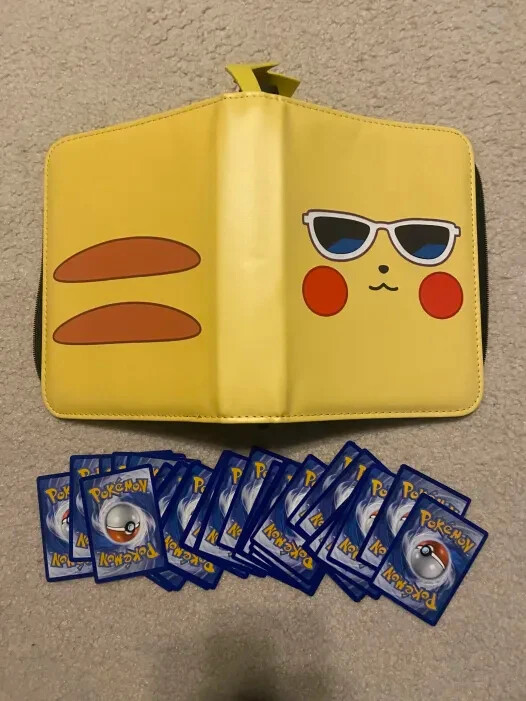 Pikachu Card Binder for Pokemon Trading Games Collection Binder 30 FREE ...