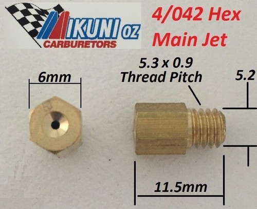Mikuni Large Hex Type Main Jet, Pair of #420, Snowmobile, ATV ...