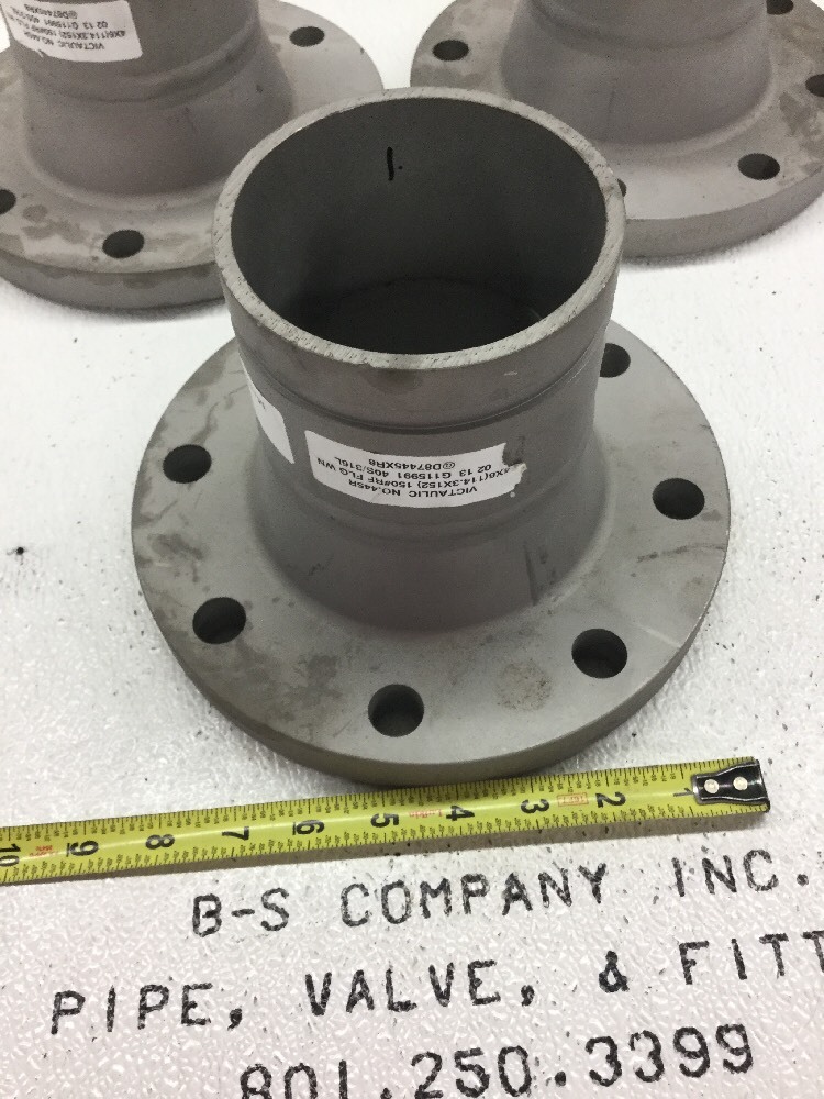 Victaulic 445R Stainless Steel Flanged Adapter Nipple 4" 150# RF S/40 X ...