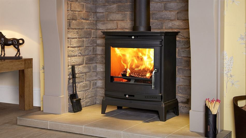 Rochester 7 Black Trim Defra Approved 7Kw output Multi Fuel Stove ...