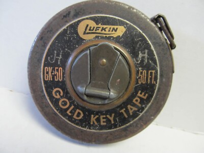Vintage ~ GK-50 Lufkin Rule Co. Steel Measuring Tape 50 Feet "GOLD KEY ...