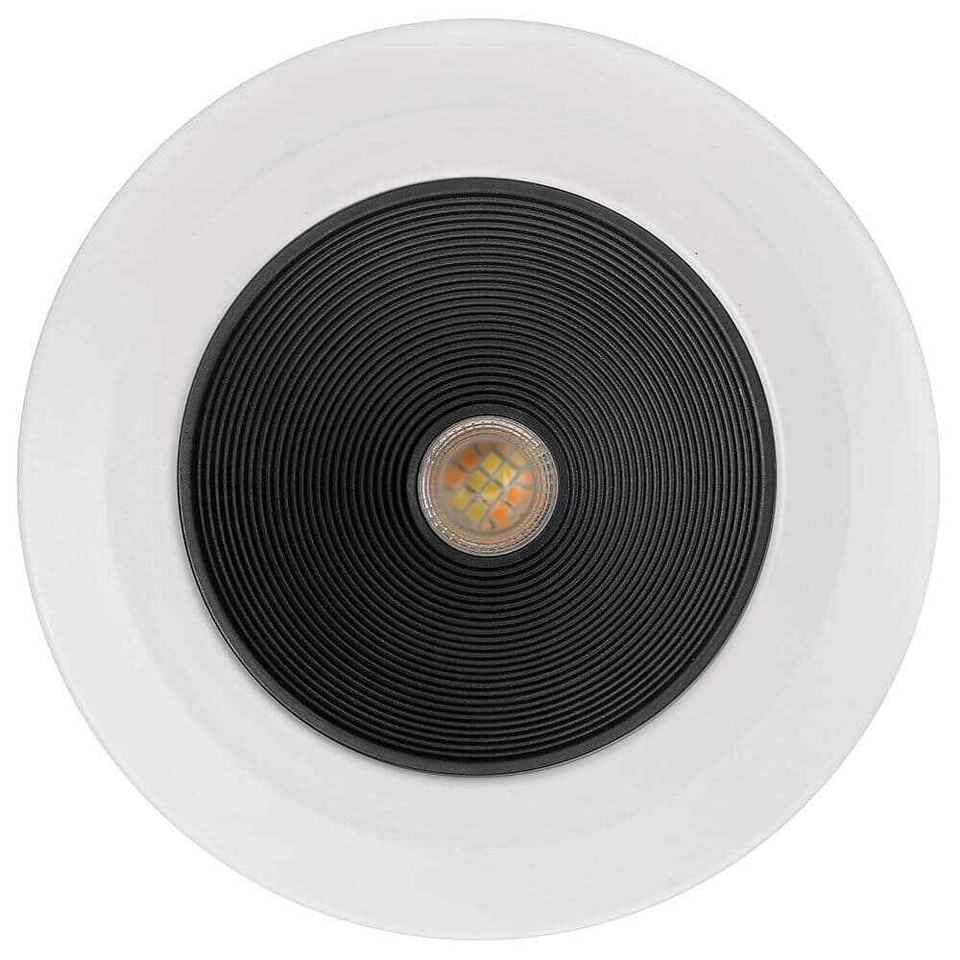 CE 6 in. Deep Baffle Adjustable CCT LED Recessed Light Trim Wet Rated ...