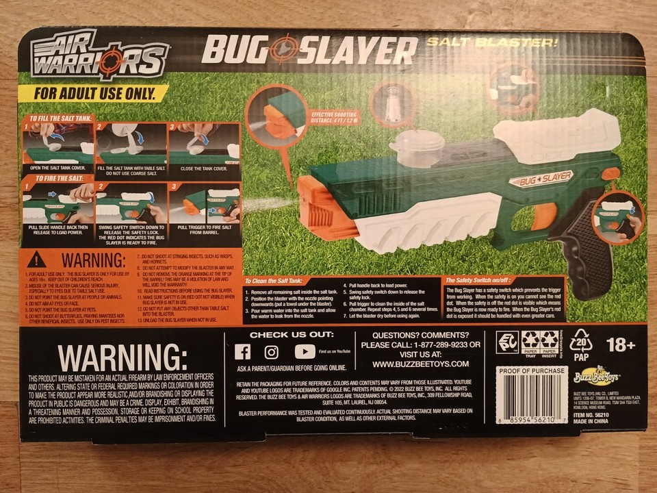 Insect Murdering Lantern Fly Killing Salt Gun Pistol Poison Bug Slaying ...