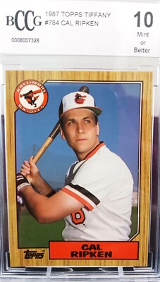 CAL RIPKEN CARD #784 1987 TOPPS TIFFANY BECKETT GRADE 10 | eBay