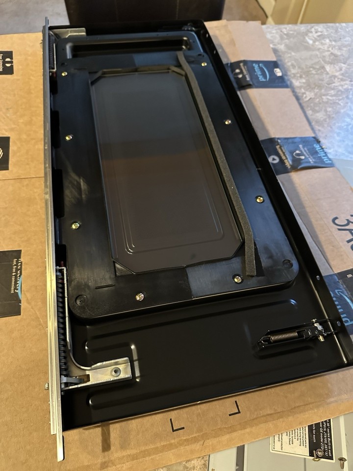 GE OEM Microwave Inner Door Glass Frame Assembly - Approx 28"x13" | eBay