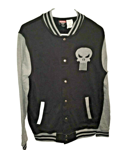 Marvel The Punisher Black Gray Full Zip Jacket Men Size Small | eBay