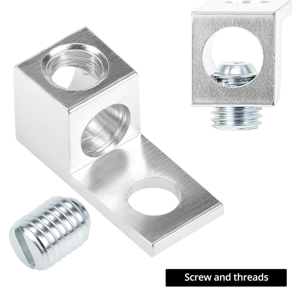 50 Pack Aluminum Mechanical Lugs Tin Plated 14-2/0 AWG Electrical ...