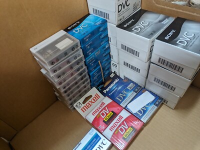 (A) HUGE DIGITAL VIDEO CASSETTE 60-80MINS LOT SONY MAXWELL PANASONIC ...