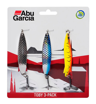 Abu Garcia Toby 3 Pack Spoons 20g / 28g Spinner Lure Perch Pike Bass ...