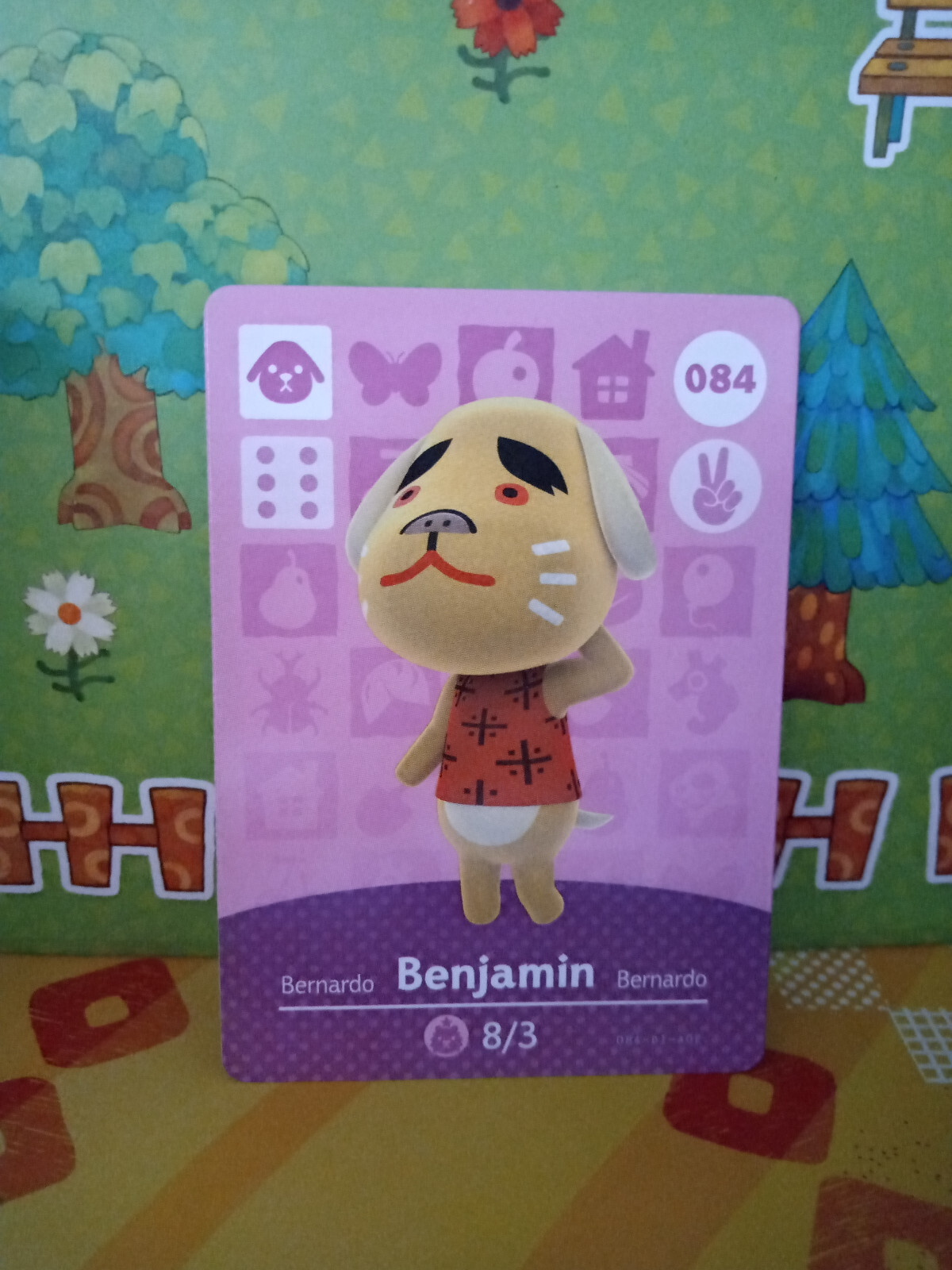 Benjamin English Animal Crossing Scannable Amiibo Card NM Great ...