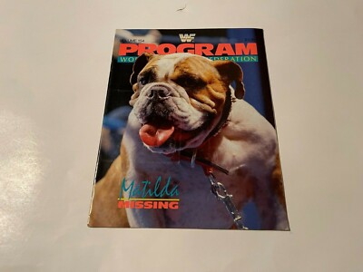 WWF 1987 Wrestling Program Magazine 154 MATILDA wwe w/ MERCHANDISE ...