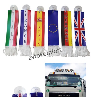 6 Pieces National Flags For Front or Sides Windscreen Shield Truck ...