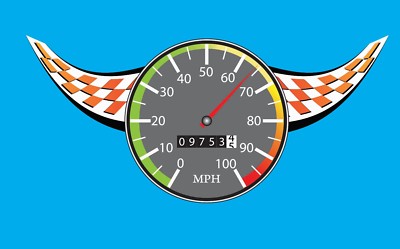 Speedometer Stickers Kids Boys Wall Decals Racing Black White | eBay UK