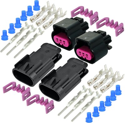 Delphi 3-Pin GT 150 Male & Female Sealed Connector Set 18 20 GA ( 2 Set ...