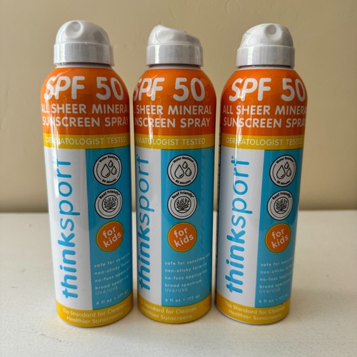 3 Thinksport Sunscreen Kids Spray All Sheer Mineral SPF50 EXP 12/2024 New | eBay
