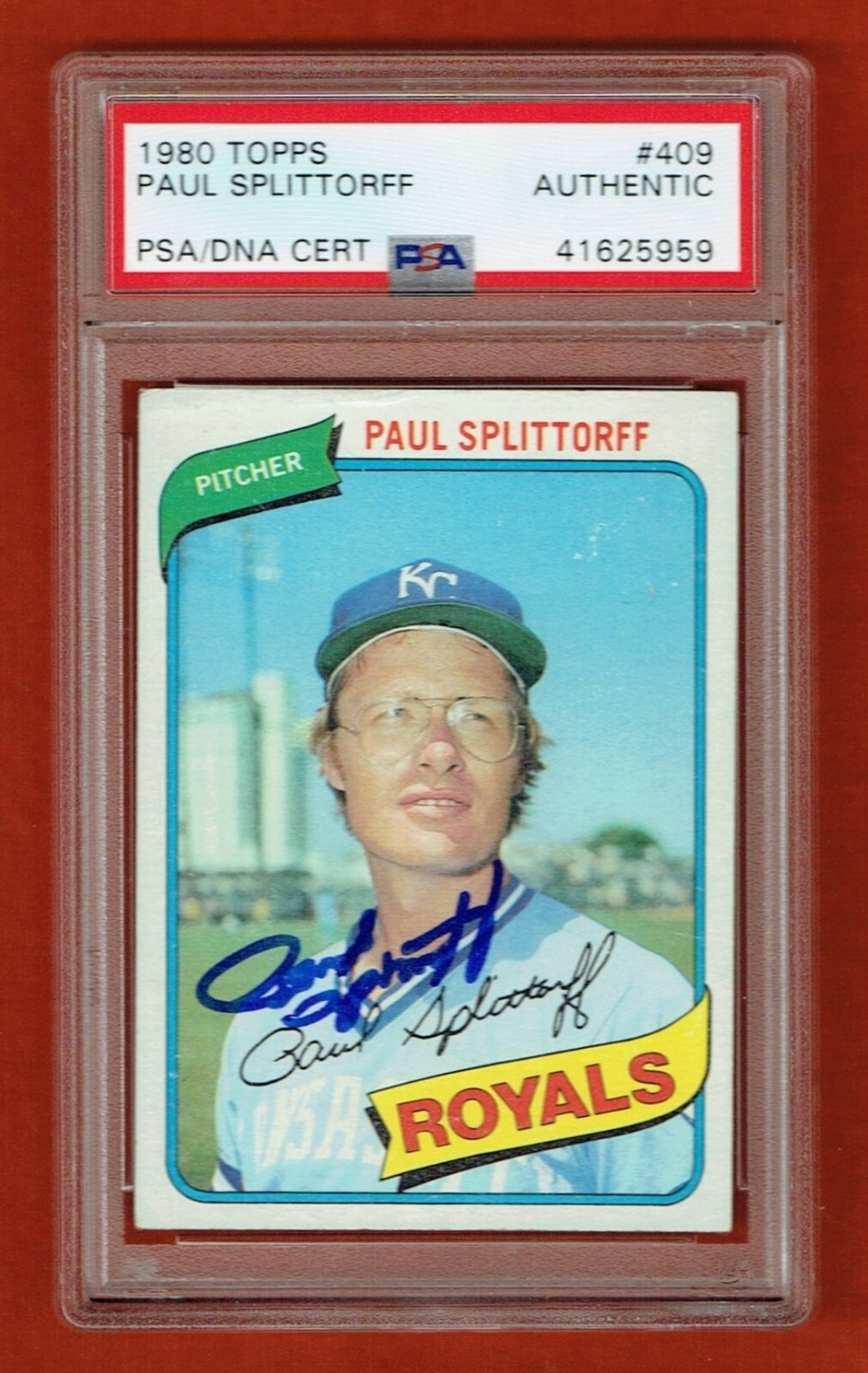 1980 Topps 409 Paul Splittorff Signed Card Royals PSA Auto Set Break ...