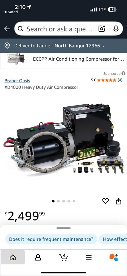 Oasis XD4000 Extreme Duty Military Grade 24-Volt Electric Air ...