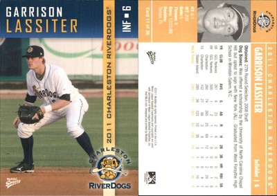 Garrison Lassiter 2011 MultiAd Charleston RiverDogs #11 RC Card FREE ...