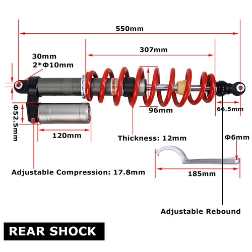 For 09-14 Polaris RZR 800 S -New Aftermarket Reservoir Shocks -ALL 4 ...
