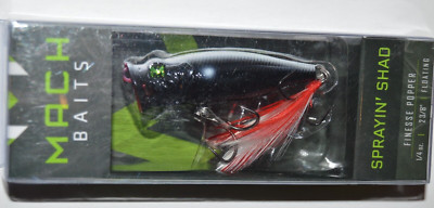 mach baits sprayin' shad finesse popper 1/4oz floating 2 3/8" skunk | eBay