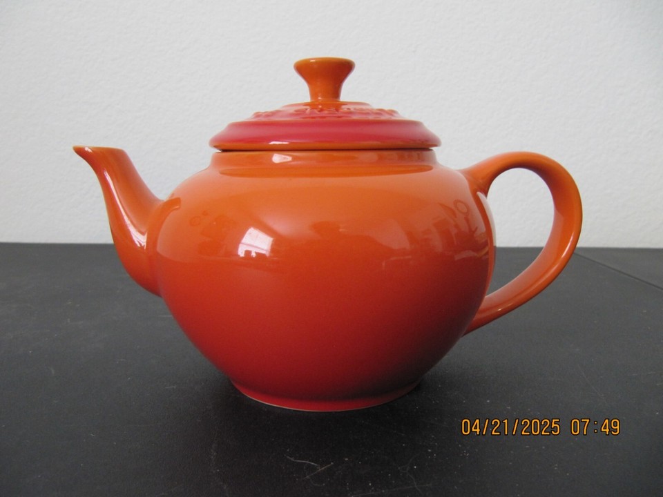 Le Creuset stoneware classic teapot, Volcanic orange | eBay