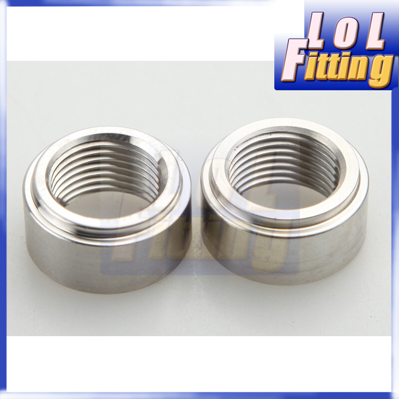 2PCS Weld O2 Sensor Bung 18mm x 1.5 M18 X 1.5 Mild Steel Nut fittings ...