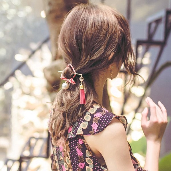 Retro Japanese Chinese Hair Accessory Kimono Hair Clip Pin Stick Bow ...