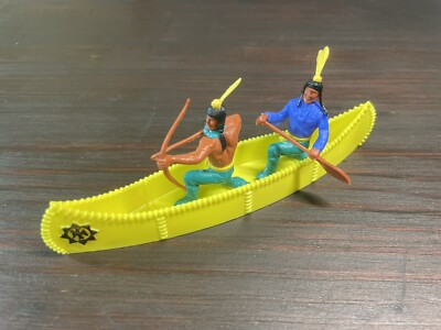 Timpo Indian Canoe - Canary Yellow - Wild West - 1970's | eBay