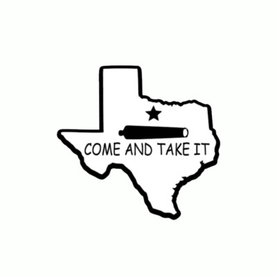 Texas COME AND TAKE IT cannon Star GUNS TX Vinyl Decal Car Truck ...
