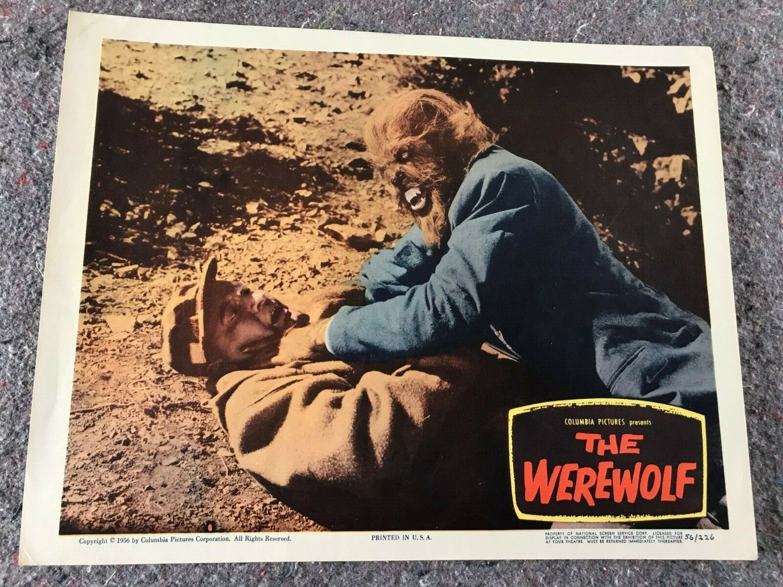 THE WEREWOLF 1956 ORIGINAL LOBBY CARD SET 11"x14" (F/VF+) STEVEN RITCH ...