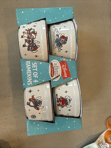 New Set Of 4 Disney Lilo & Stitch Christmas Holiday Baking Ramekin Cups ...