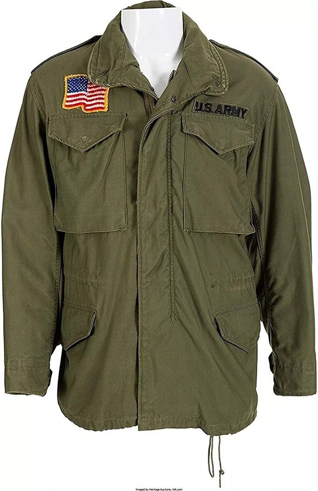 MENS JOHN RAMBO M65 FIRST BLOOD JACKET US ARMY FIELD COMBAT GREEN ...