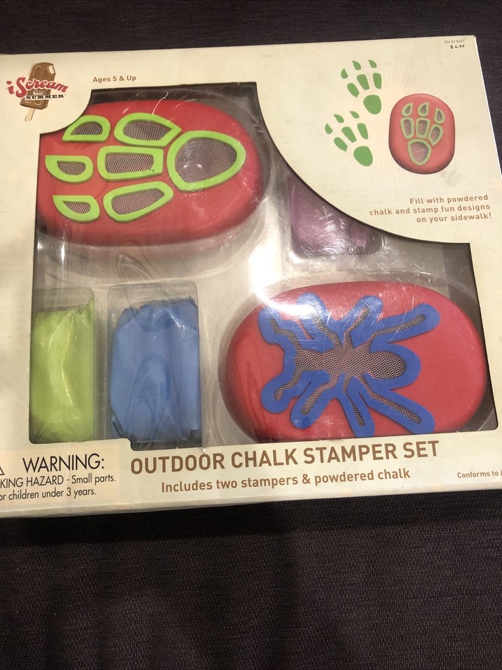 I scream outdoor chalk stamper set ages 5 up | eBay