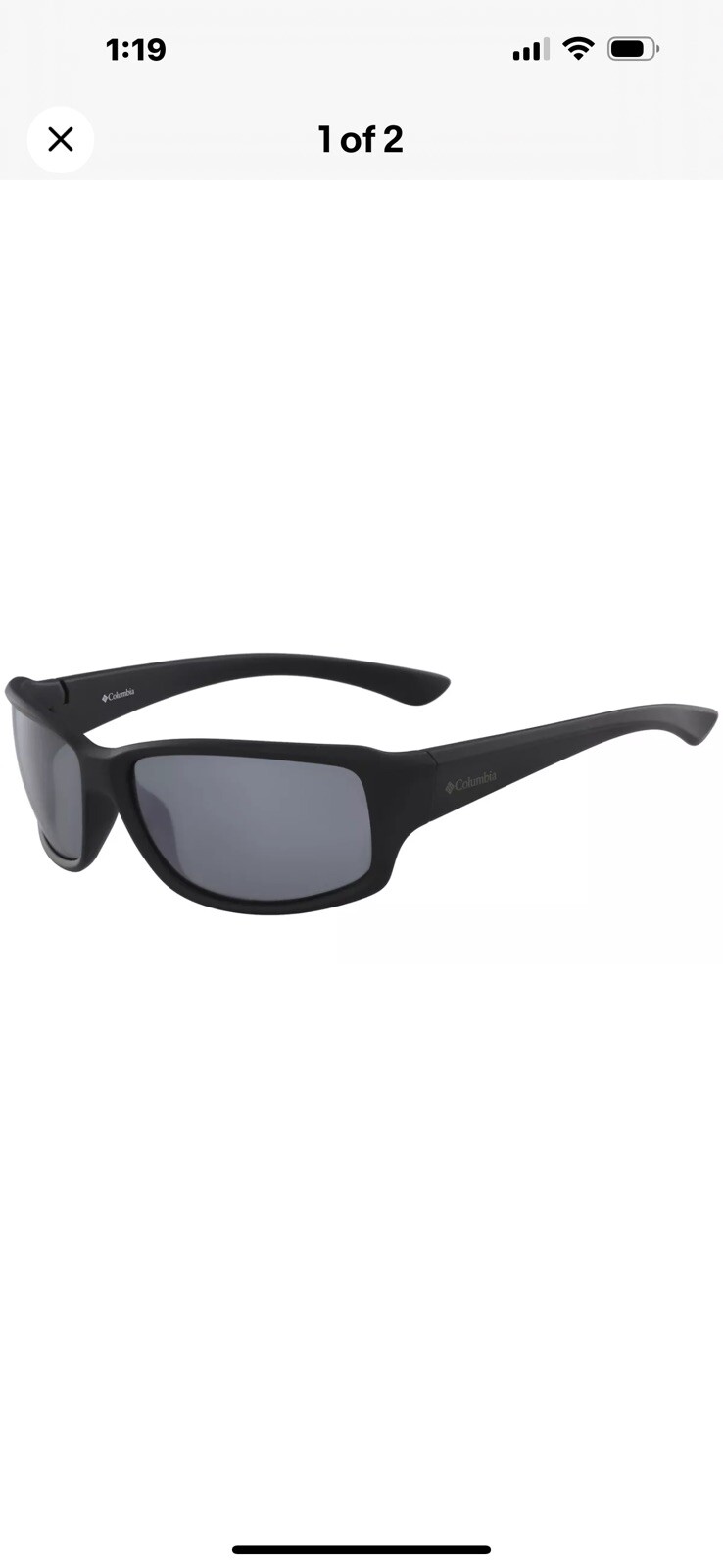 Columbia Point Reyes Polarized Men's Matte Black Wrap Sunglasses ...