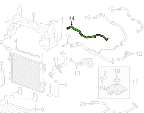 JAGUAR XF X250 Unterer Wasserkühlerschlauch C2Z18115 NEU ORIGINAL | eBay