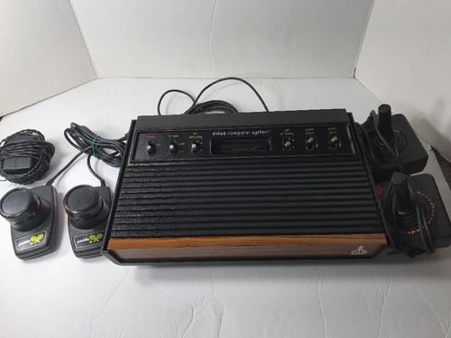 Atari 2600 Woodgrain Console 6-Switch Light Sixer 50 Games Magazines ...