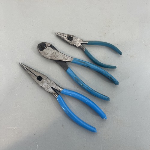 3 PIECE CHANNELLOCK TOOLS PLIER CUTTER SET NEEDLE NOSE # 326, 337 ...