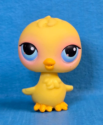 Littlest Pet Shop LPS Yellow Chick Blue Eyes Figure #13 Collectible Toy ...