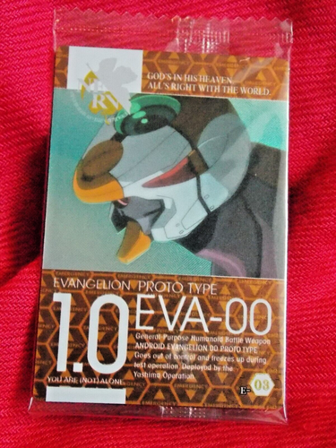 SEALED EVANGELION EVA 00 FOIL HOLO PLASTIC TRADING CARD E-03 BANDAI UK ...